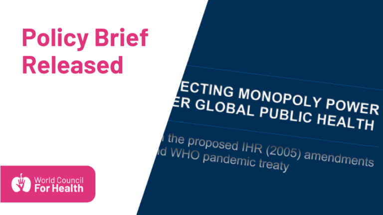 WCH Issues Policy Brief to Counter the WHO's Monopolization of Global ...